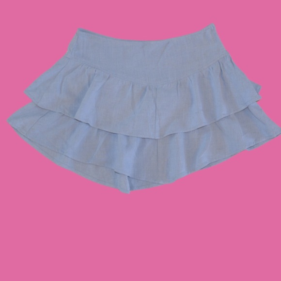 Skirts | Altars State Light Blue Ruffle Mini Skirt | Poshmark